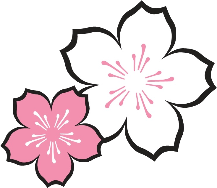 Flor De Cerezo [logo] Más Cherry - Sakura Flower Drawing Easy ...